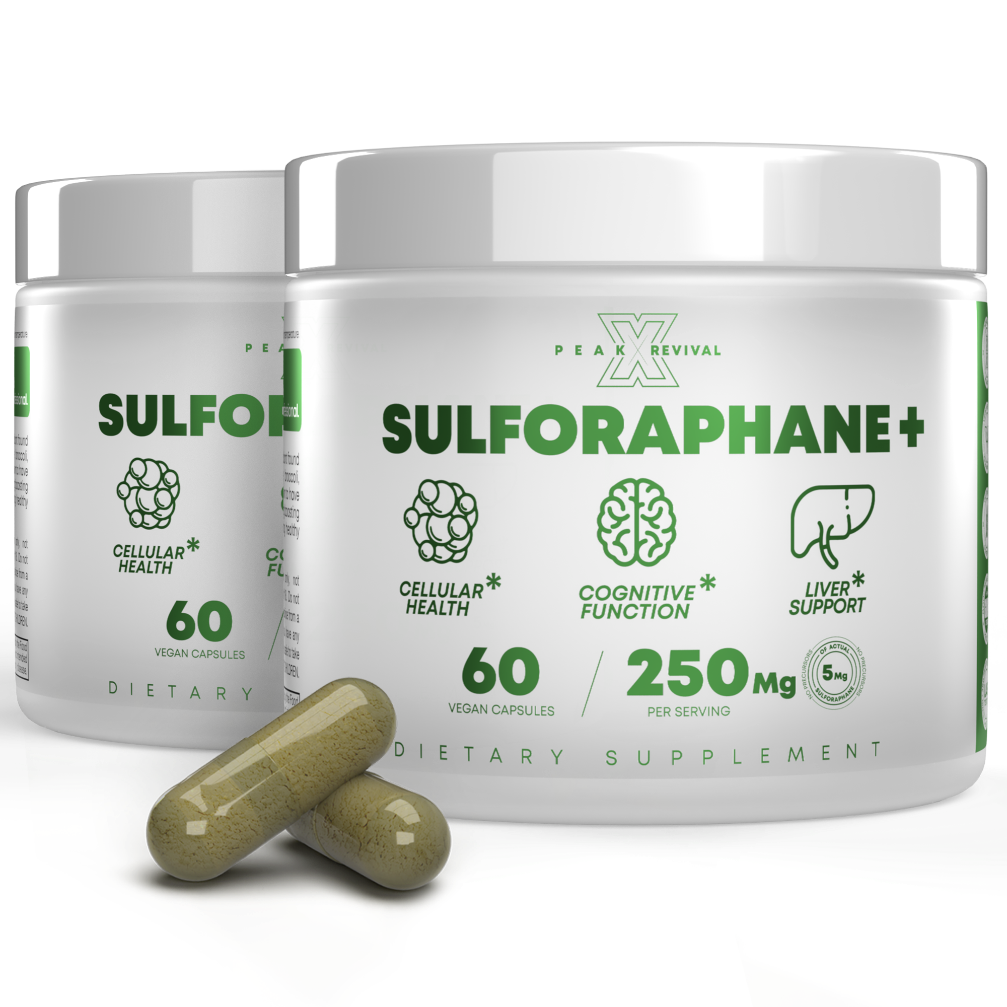 Sulforaphane+ Supplement 250mg w/ 5000mcg of Pure Sulforaphane Per Ser ...